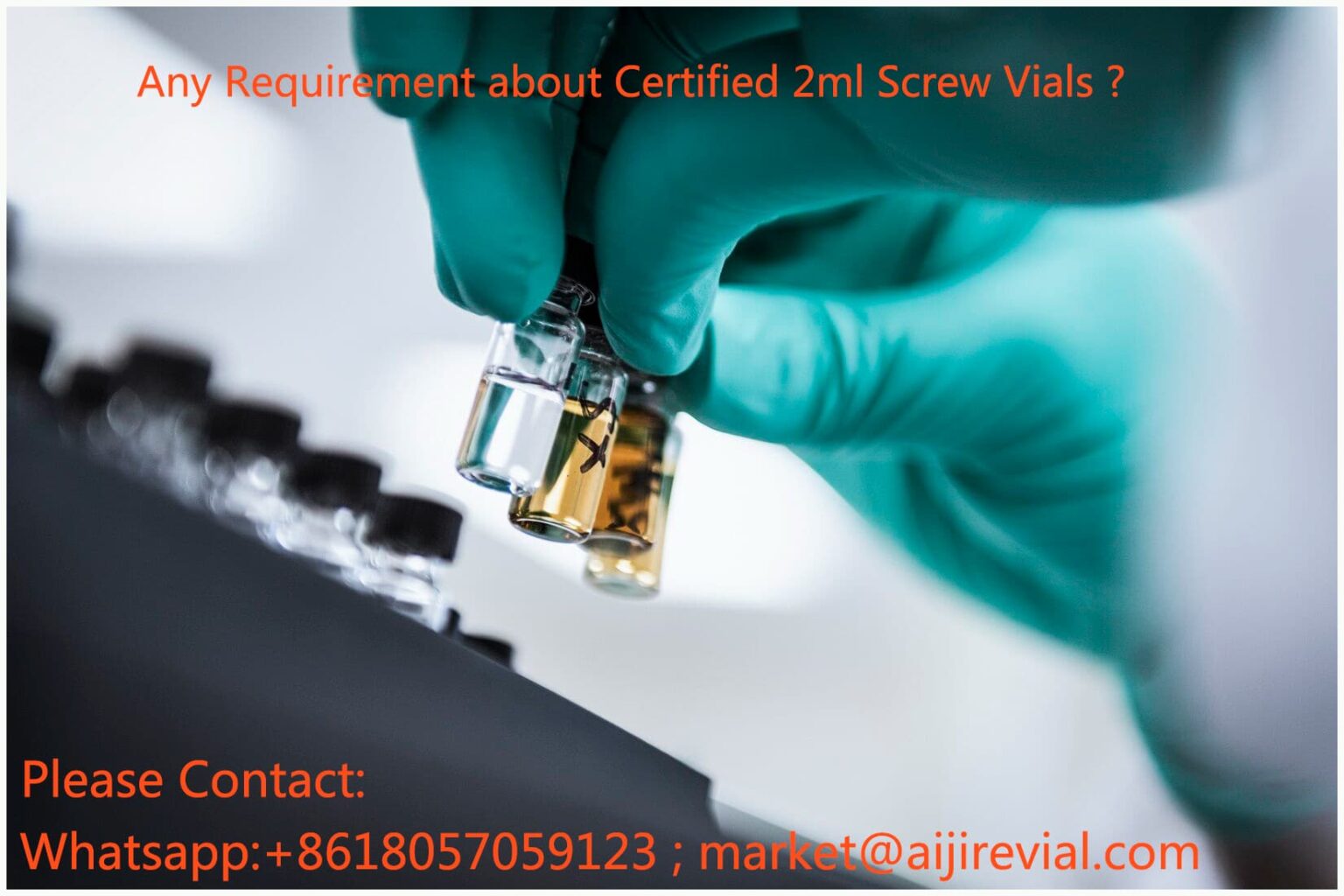 2ML hplc autosampler vials with screw cap--Lab Vials Manufacturer